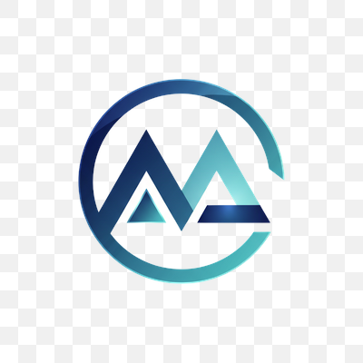 Modern Gradient Blue Teal AA Logo Design | SimilarPNG